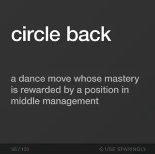 A “let’s circle back” guy – MORPH